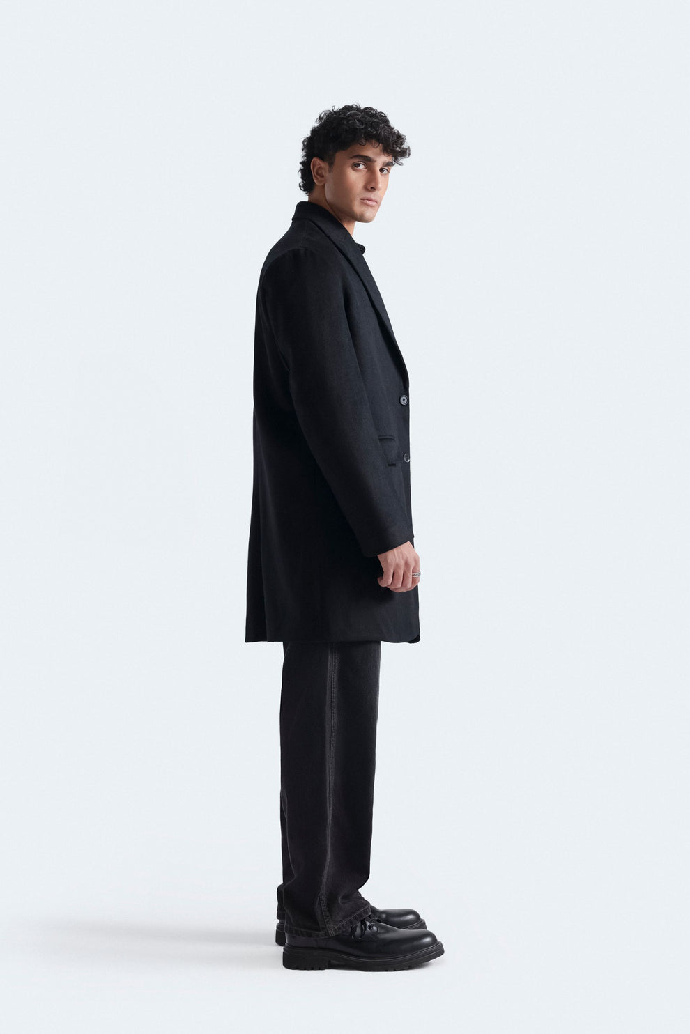 Felt Textured Long Coat – Outfitters